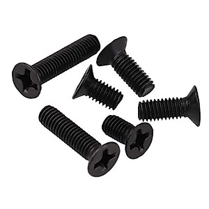 SUNQQA 20/50/100Pcs Laptop Repair Fastener Screws Flat Head Screw Phillips Screws Computer Screws M1 M1.2 M1.4 M1.6 M2 M2.5 M3 M4 (Length : 6mm 50Pcs, Size : M4)