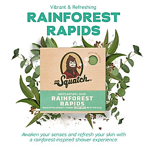 Dr. Squatch Men's Bar Soap Gift Set (10 Bars) – Men's Natural Bar Soap - Rainforest Rapids, Fresh Falls, Coconut Castaway, Wood Barrel Bourbon, Pine Tar, Birchwood Breeze, Cool Fresh Aloe, and more