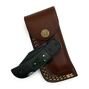 DEW Utility Gear Lockback Pocket Knife - Black Coated Blade, Black G10 Handle, Folding Knife with Secure Lock, EDC Tool for Backpacking, Camping, and Everyday Carry