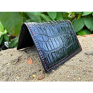 Vietnam Double side Black Crocodile Alligator leather skin Credit Cardholder, leather credit cardcase, leather creditcard cover