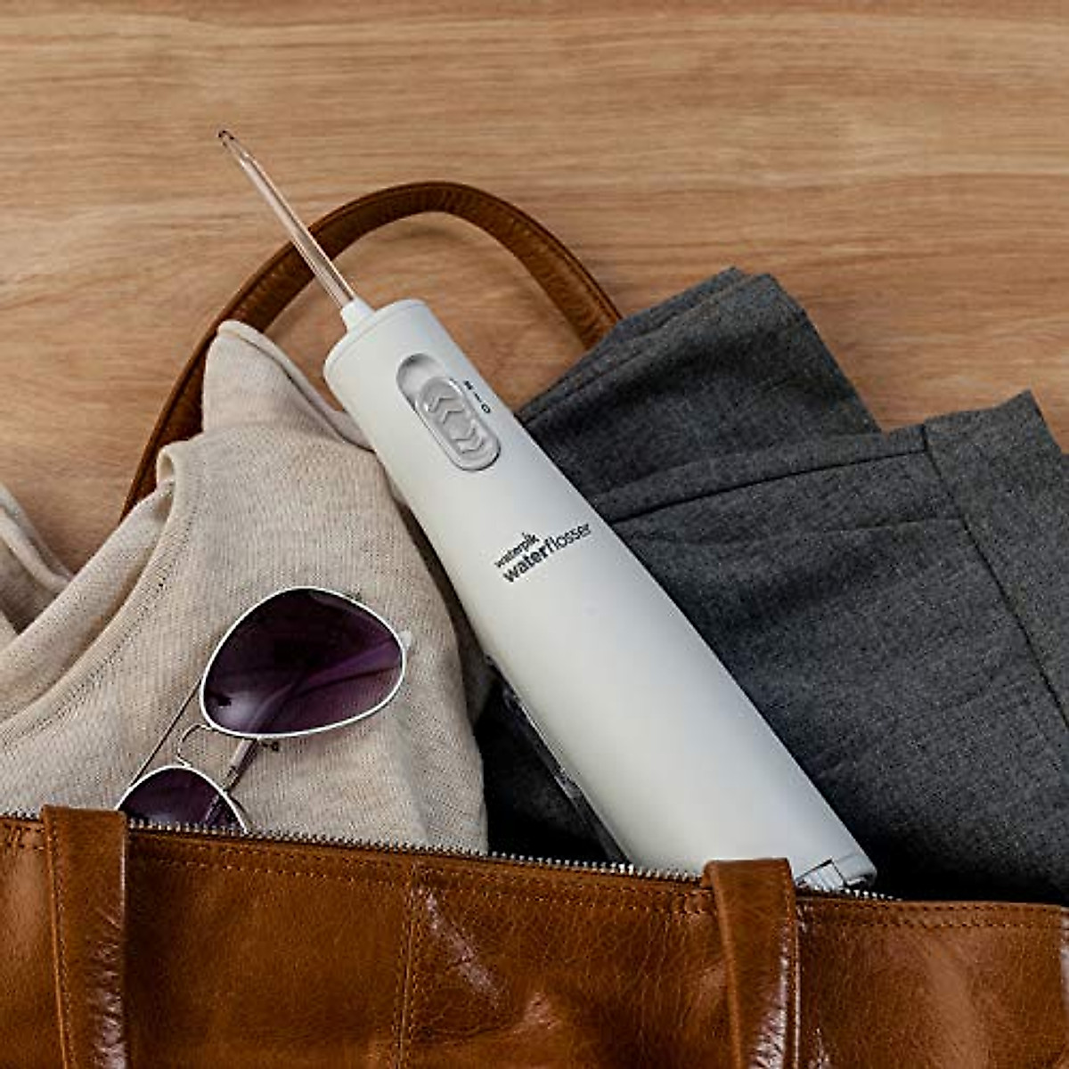 Waterpik Cordless Water Flosser, Battery Operated & Portable for Travel & Home, ADA Accepted Cordless Express, White WF-02C