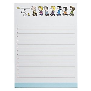 Graphique “Peanuts Run” Large Notepad | 150 Tear-Away Sheets | Task Planner | Daily Organizer | Memo Writing Pad | Priority Checklist | Undated | 6” x 8”