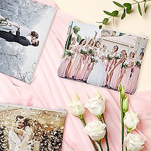 Eccliy 70 Pieces Sublimation Blank Canvas Makeup Bags Bulk Blank DIY Heat Transfer Cosmetic Makeup Bags Canvas Pen Case Pencil Bags Clear Sublimation Blank Pouch with Zipper(White,4.33 x 7.09 Inch)