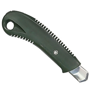 NT Cutter Heavy-Duty snap Off Blade Utility Knife with 0.6mm Extra Thick Blade, Screw-Lock System, Olive Green, 1 Knife (L5506P)