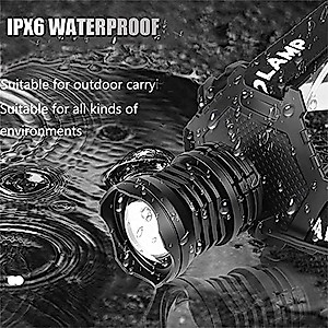 LED Rechargeable Headlamp 90000 High Lumen, XPH70 Brightest LED Work Headlight Zoomable, Waterproof, 90° Adjustable, 5 Modes Lightweight Head Lamp for Adult Camping, Hard Hat, Hunting