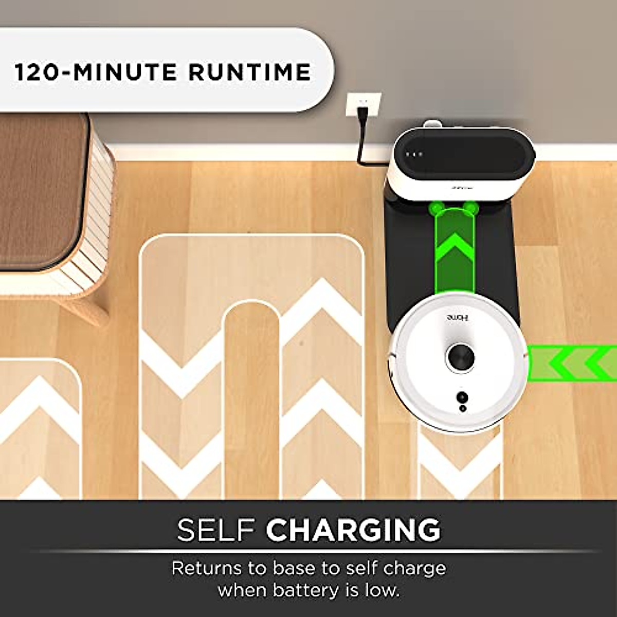 iHome AutoVac Orbita Pro - Alexa Compatible Robot Vacuum & Mop, 360° Lidar Navigation, Self-Emptying, 2700 PA Suction, 2HR Runtime, Home Mapping, No-Go Zones, Wi-Fi Connected