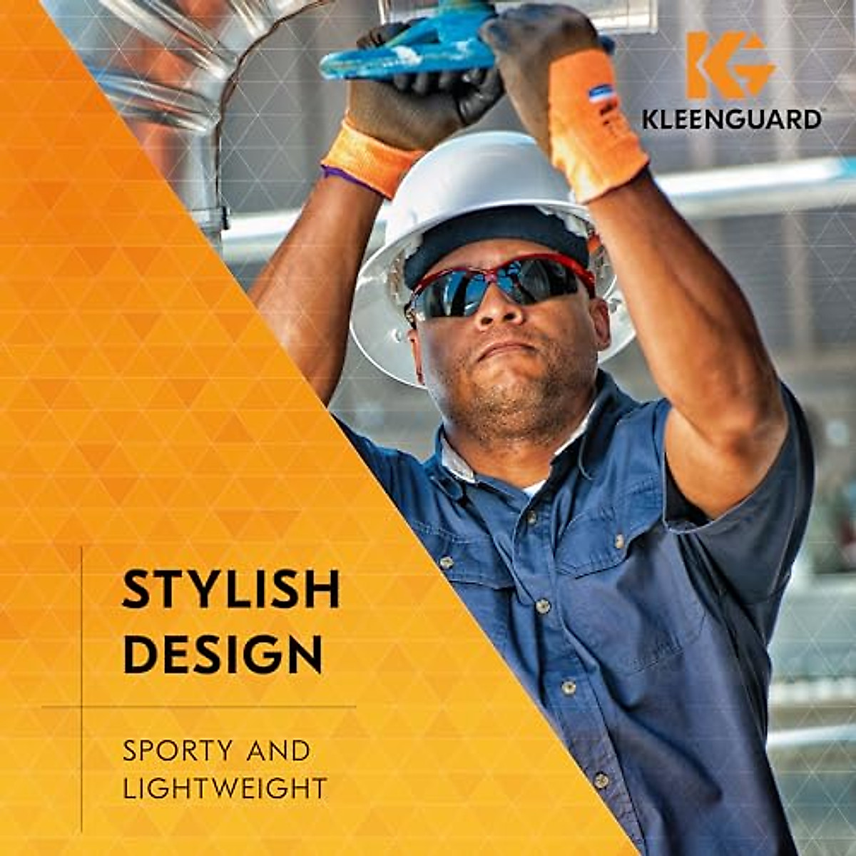 KleenGuard V30 Nemesis Safety Glasses (22611), Smoke Anti-Fog Lens, Red Frame, 12 Pairs / Case