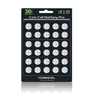 POWEROWL High Capacity LR1130 AG10 Batteries 30 Pack, SG10 389 189 Premium Alkaline Battery 1.5V Button Coin Cell Batteries