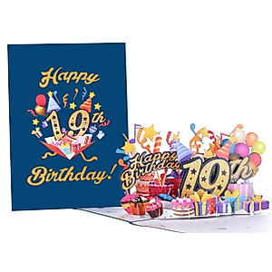 iGifts And Cards Happy 19th Blue Birthday 3D Pop Up Greeting Card – Awesome 19 Birthday Card Daughter, Son, Turning Nineteen Birthday Gift Grandson, Granddaughter, Unique Special Present, 5" X 7"