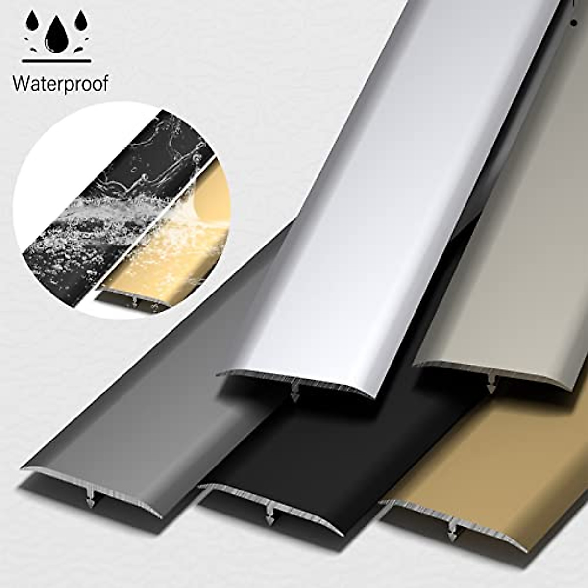 ETULLE Door Transition Strip - Durable Aluminum Threshold Cover