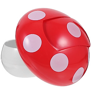 Tofficu Mushroom Waste Bin Organizer for Home Office Countertop Mushroom Decor Trash Can Decorative Garbage Bin Home Accessory