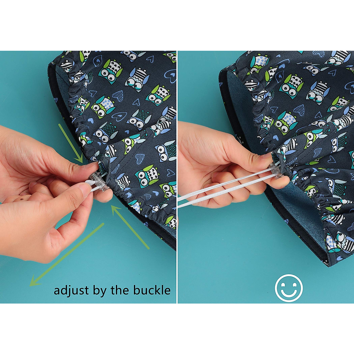 1pc Women's Bouffant Scrub Cap for Long Hair Ladies, Owls, Free size