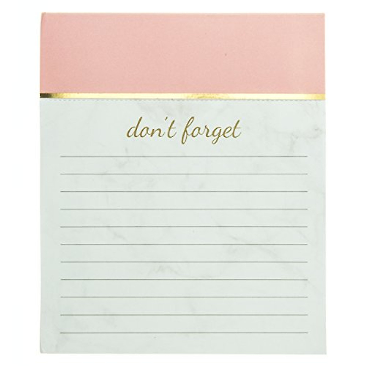 Graphique Blush Pink Jotter Notepad, Pad of Paper w/ 250 Tearable Ruled Pages, Elegant and Fun, Embellished with Gold Foil, Great for Kitchen Counters, Nightstands, Desks, and More, 4.5" x 5.5" x 1"
