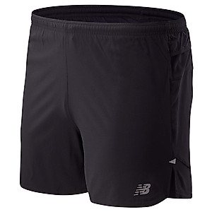 New Balance Men's Impact Run 5 Inch Short, Black , Large