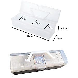 YUZUHOME White Yugioh Deck Box, Plastic Storage Case Deck for Yugioh Cards,Waterproof Deck Holder Boxes for Yugioh Game Cards, Clear