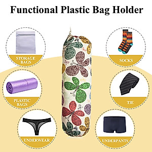 TOGETRUE Plastic Bag Holder, Wall Mount Plastic Bag Organizer Dispenser, Heavy Duty Grocery Bag Storage Holder for Home Kitchen Camper
