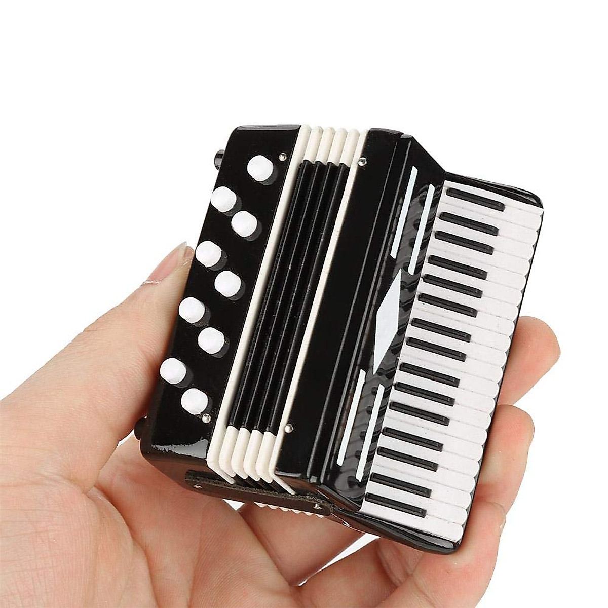 Desktop Decoration, Mini Accordion Model Exquisite Desktop Musical Instrument Decoration Ornaments Musical Gift with Delicate Box