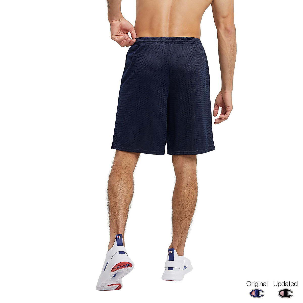 Champion mens 9" Shorts, Mesh Shorts, 9", Mesh Basketball Shorts, Mesh Gym athletic shorts, Navy-407q88, Medium US