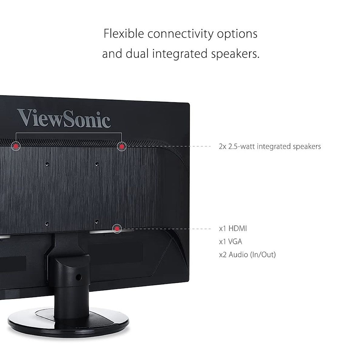 ViewSonic VA2446MH-LED 24in 1080p LED Monitor HDMI, VGA (Renewed)