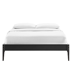 Modway MOD-6244-BLK June Twin Wood Platform Bed Frame, Black