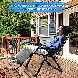 sailimu XL Zero Gravity Chair Replacement Fabric, Hook & Loop Fixed Top Sling Chair Fabric, Oversize Anti-Gravity Folding Lounge Repair Cloth Part for Outdoor Patio Beach Pool Lawn 63x21 Inches