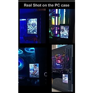 EDIY 5 inch IPS USB Mini Screen AIDA64 PC CPU RAM HDD Data Monitor Computer Temperature Display Type-C 800 x 480 Sub Screen, black 5inch