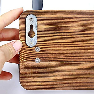 WEBI Coat Rack Wall Mounted,10 Hooks,38 9/16'' Long Coat Hooks Wall Mounted Rustic,16’’ Hole to Hole,Wood Coat Hanger Wall,Hook Rack Hooks for Hanging Coats,Jacket,Clothes,Hats,Natural