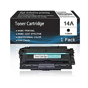 (1-Pack,Black) 14A | CF214A Toner Cartridge Compatible for HP Printer MFP M725 Series 700 Printer M712 Series M725 MFP Series Enterprise 700 Printer M712xh Printers Toner Cartridge,Sold by AcToner.