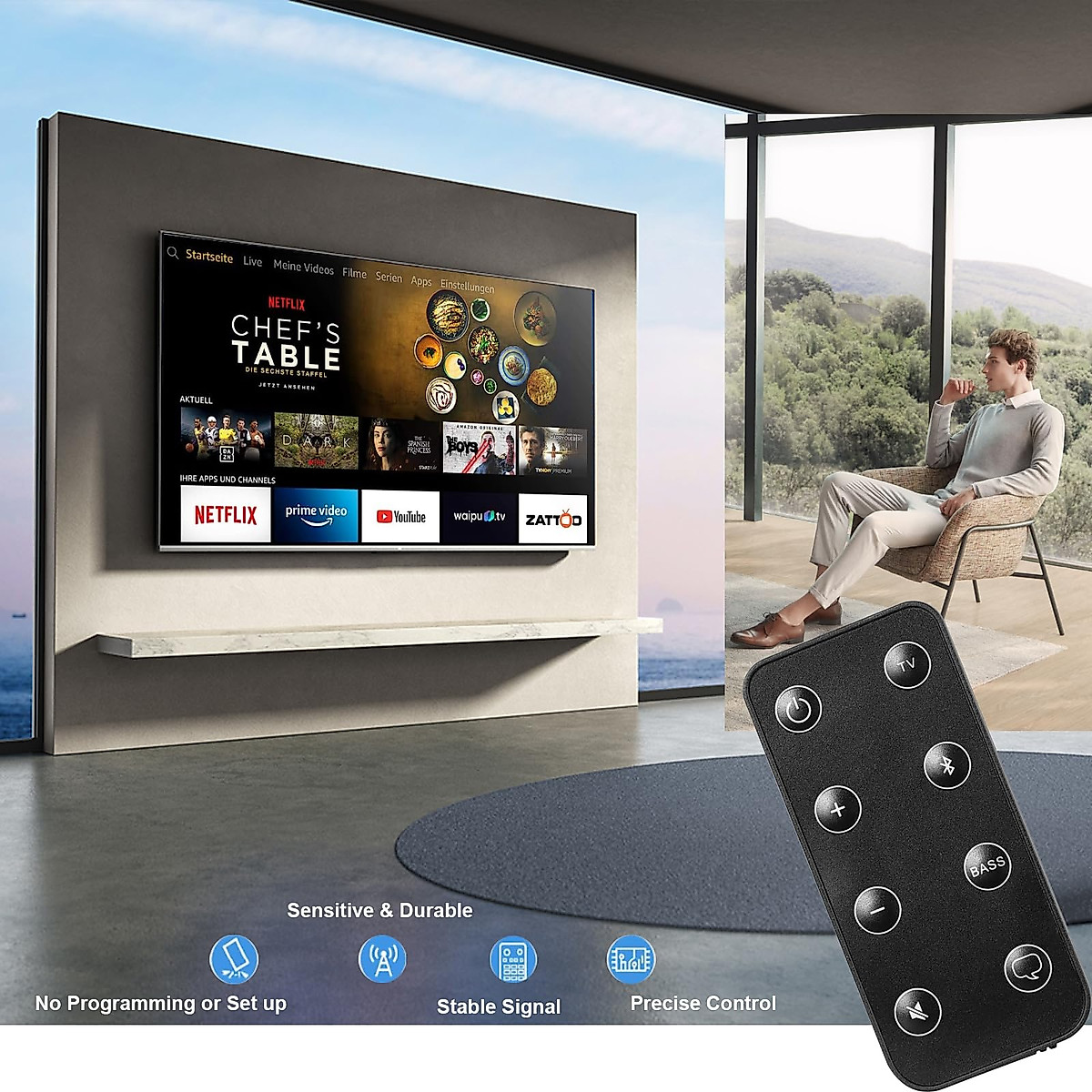 Remote Control for Bose Solo 5 10 15 Series II TV Sound System Include The Battery