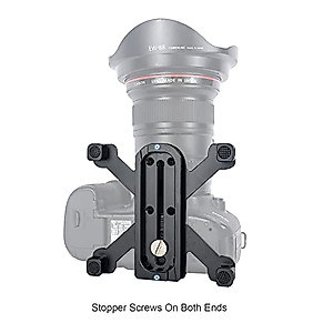 NICEYRIG Quick Release Plate for Arca-Swiss Standard Applicable for Large DSLR and Mirrorless Camera, with Four Feet Stabilty Support - 520