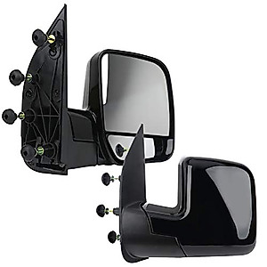 ECCPP Folding Manual Side View Mirrors Left & Right Pair Set for 2002 2003 2004 2005 2006 2007 2008 For Ford E150 E250 E350 E450 E550 Econoline Van (A Pair)