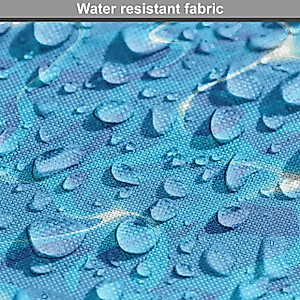 Ambesonne Aqua Fabric by The Yard, Realistic Vivid Illustration of Water Texture Freshness Ocean Pool Surface Waves, Decorative Fabric for Upholstery and Home Accents, 1 Yard, Blue Aqua White