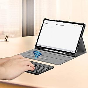 Fintie Keyboard Case for Samsung Galaxy Tab S8 Plus 2022/S7 FE 2021/S7 Plus 2020 12.4 Inch with S Pen Holder, Slim Stand Cover Detachable Wireless Bluetooth Keyboard, Emerald Illusions