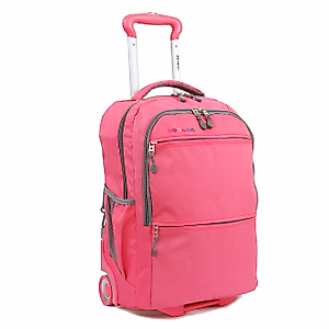 J World New York Walkway Rolling Backpack, Pink, One Size