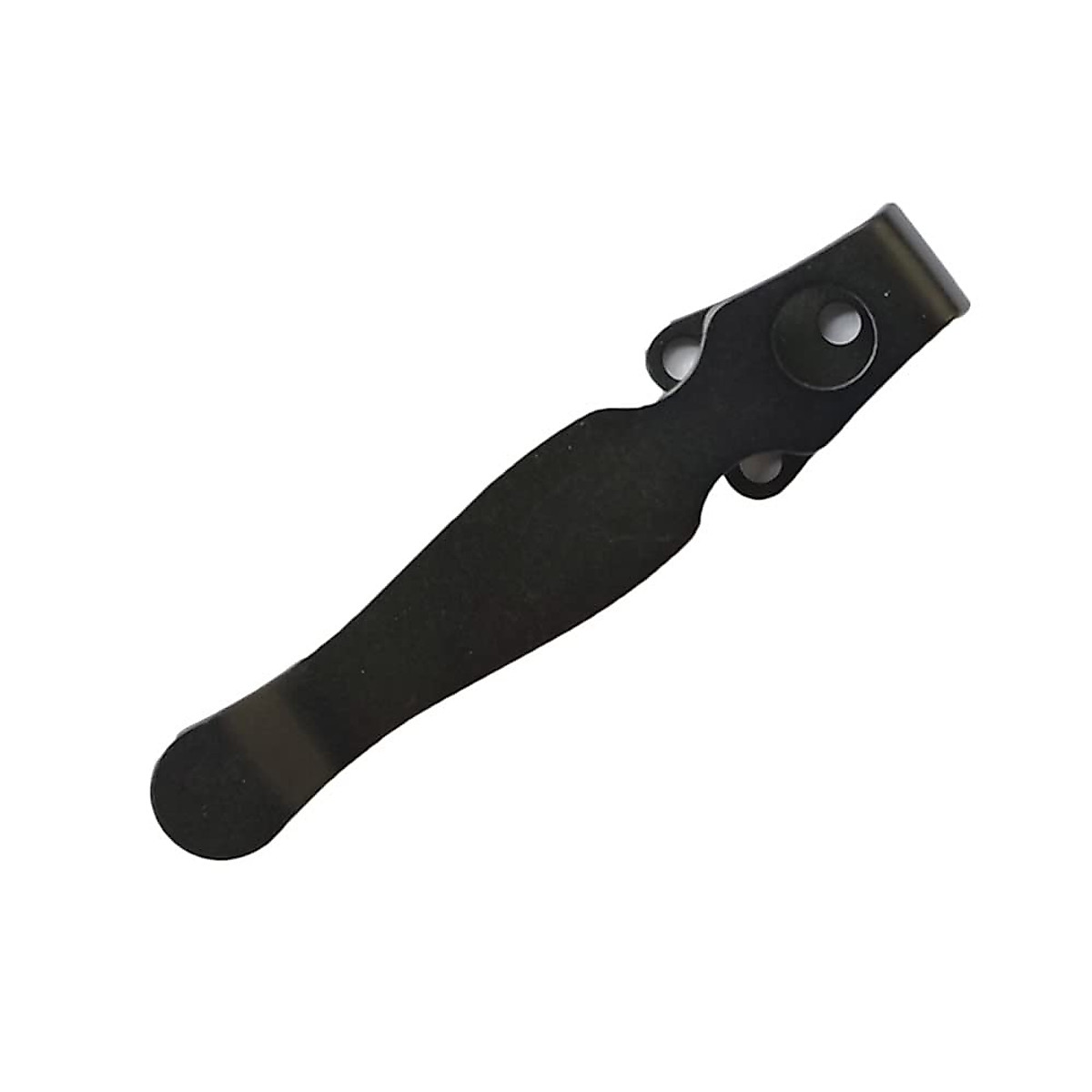 Aibote Deep Carry DIY Titanium Alloy Pocket Clip Practical Back Waist Accessories Designed For Spyderco Shaman C229 (Black)