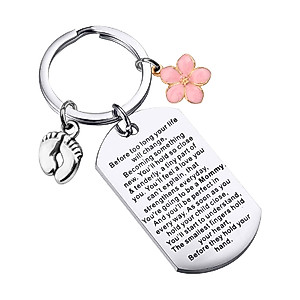 MYOSPARK New Mommy Keychain Pregnancy Announcement Keychain You're Going To Be a Mommy Keychain Mommy To Be Gift (Mommy Before DKC)