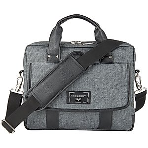 12-inch Grey Black Laptop Shoulder Bag for Asus Laptop L210, Chromebook CX22NA CX1 C202 C223 C214