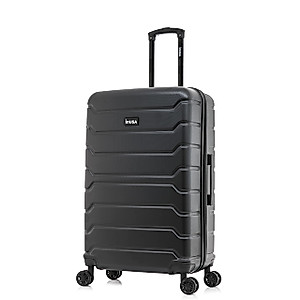 InUSA TREND Luggage with Spinner Wheels | Durable Lightweight Hardside Suitcase, Travel bag with Handle and Trolley, 28-Inch Large Checked luggage | Black