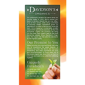 Davidson's Organics, Cherry Vanilla, 25-count Tea Bags, Pack of 6