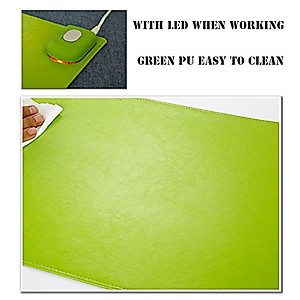 Warm Desk Pad,kupx 20v Safe Voltage Automatic Control Warm Official Big Mouse Pad Game Mouse Pad Extended Edition Pu Gaming Mouse Mat Functional,Foot Warmer Pad Warm Desk Pad 23.6"*14"*0.12" Black