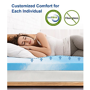 BedStory 3 inch Memory Foam Mattress Topper King, Cooling Gel Mattress Topper, Memory Foam Bed Topper, Soft Foam Topper Mattress Pad for Back Pain, Pressure Relieve, CertiPUR-US