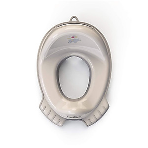 KID WICK Flipper Portable Potty Seat with High-Back Comfort, Lightweight and Travel Friendly for Toddlers, Front Ledge and Adjustable Design for Stability, BPA-Free PP Plastic, Grey - KU120401