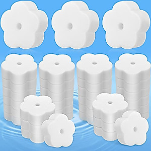 40 Pcs Hot Tub Sponge Spa Cleaning Sponges for Hot Tub Oil Absorbing Sponge Cleaning Scum Absorber for Spa, Bathtub and Swimming Pool to Soak up Oils Hot Tub Accessories(Floret Style)