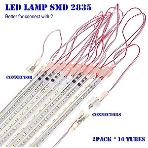 WASAGA Meteor Shower Lights, LED Rain Lights 20 Tubes 960 LEDs (2 Pack) 50cm Christmas Icicle Drop Lights Snow Lights for Christmas Wedding Party Urban Night Lighting New Year Garden Tree Home Decor