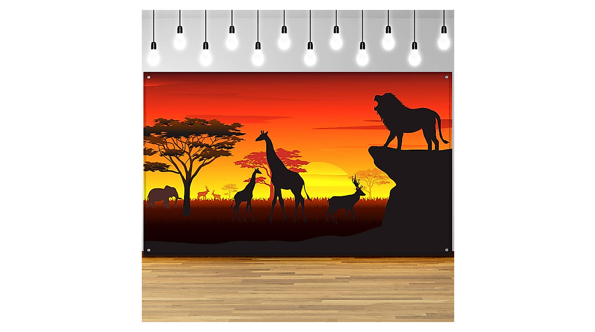 African Safari Party Backdrop - Durable & Elegant