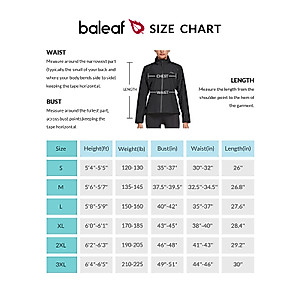 BALEAF Women's Rain Jackets Waterproof Windbreaker Windproof Lightweight Running Cycling Jackets Reflective Packable Hooded Black M