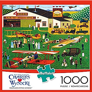 Buffalo Games - Charles Wysocki - Four Aces Flying School - 1000 Piece Jigsaw Puzzle