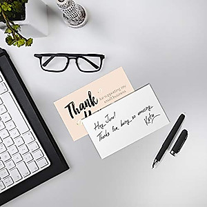 Easykart 120 Thank You For Supporting My Small Business Cards , Gold Foil Business Card Size 3.5" x2", Thank You Cards for Online Retail Shop , Small Business , Customer Package Inserts