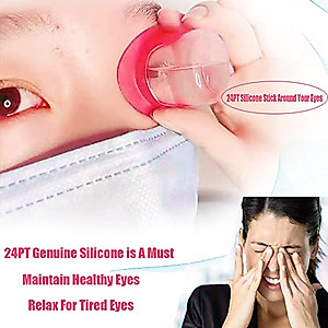 Eye Wash Cup，Eye Wash Bath Kit – 2pcs Silicone Eye Care Tired Eyestrain Makeup Dust Effective Eye Cleaner Treatment with Storage Container