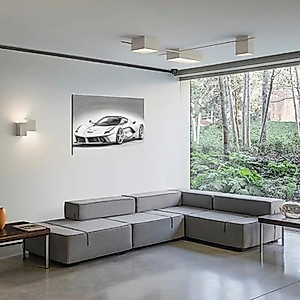 Car Poster Ferrari F40 Supercar Posters Racing Car Canvas Wall Art For Boy's Bedroom SuperCar Wall Decor Frame-style 18x12inch(45x30cm)